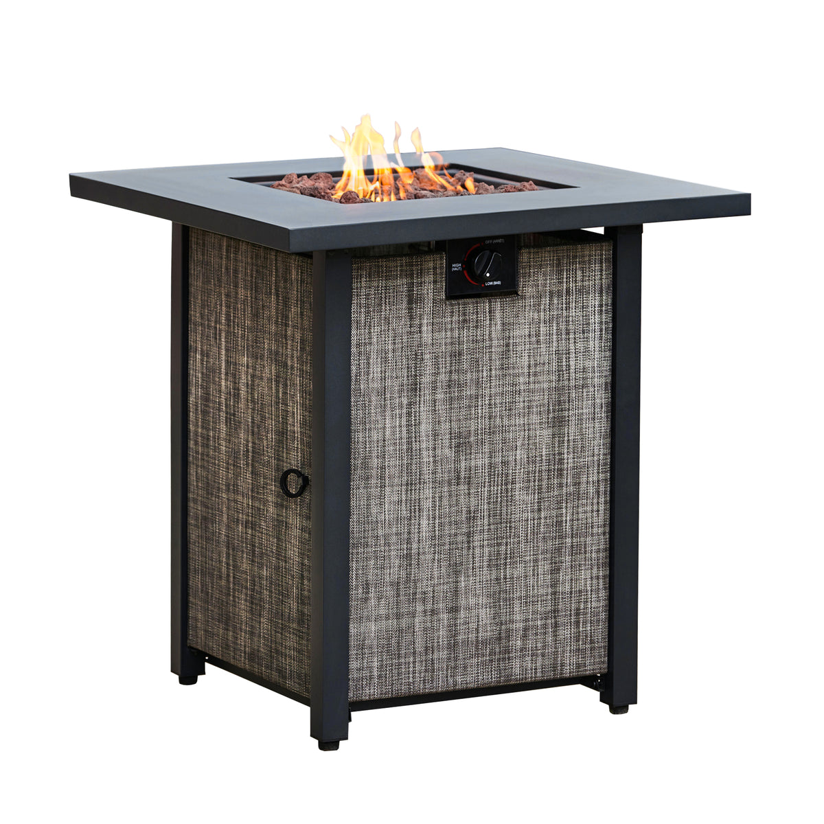 Peaktop by Teamson Home Large Garden Gas Fire Pit Table Burner, Outdoo ...